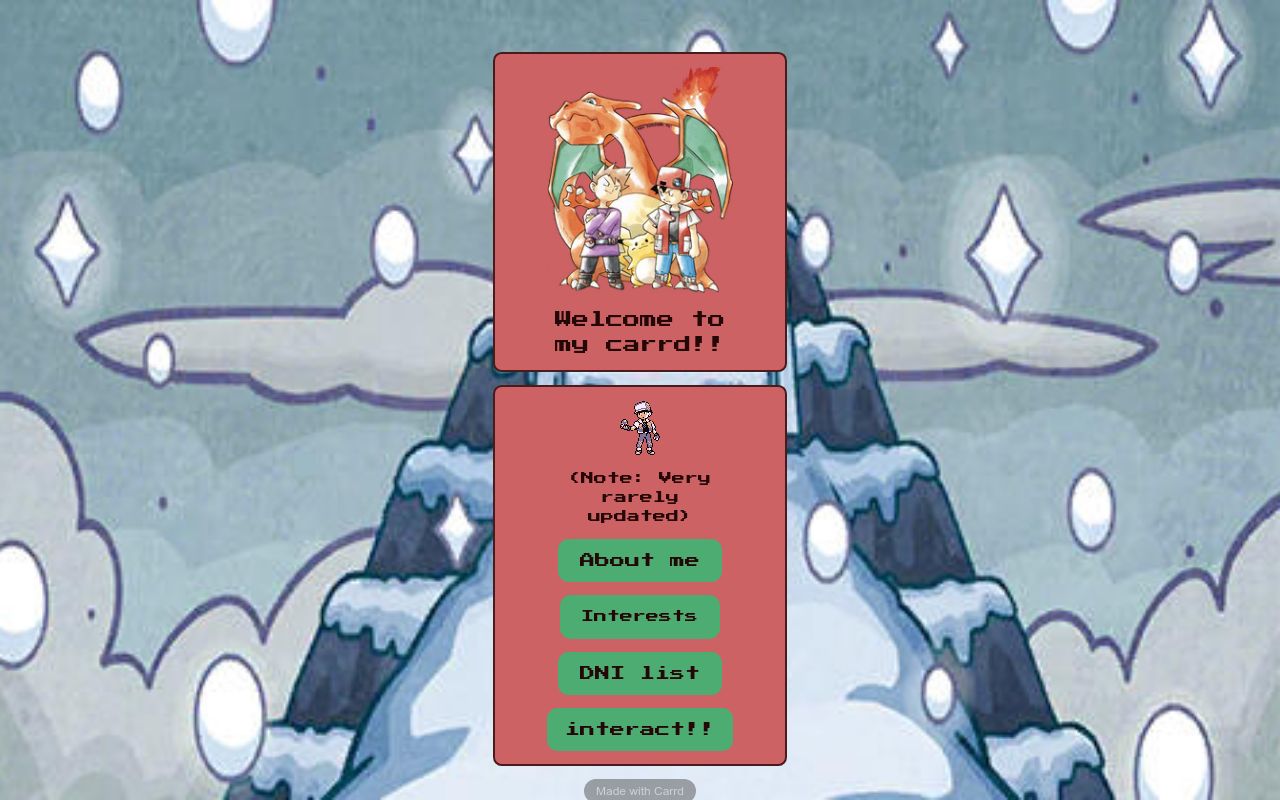 PkMn Trainer Red's Carrd